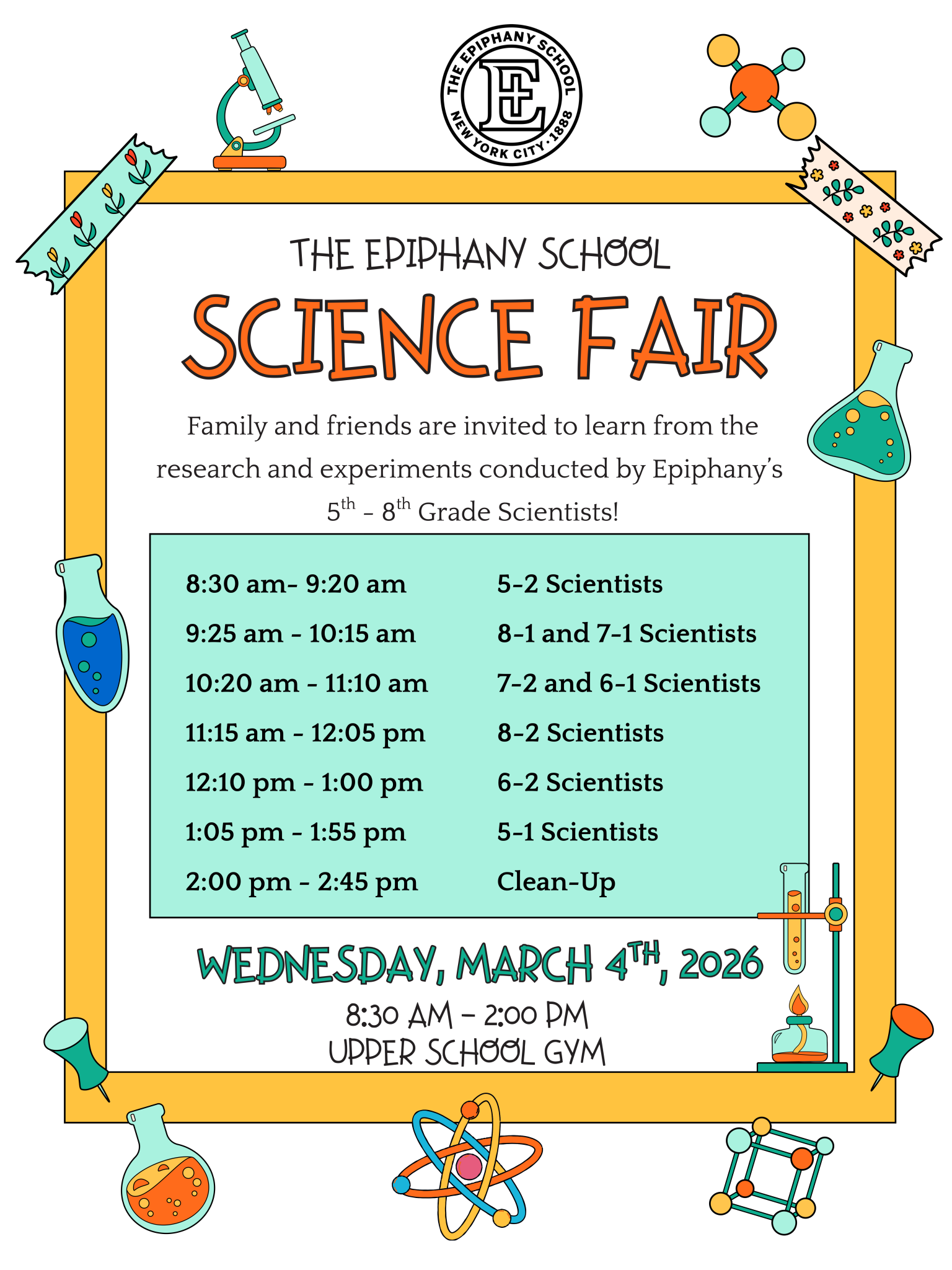 Upper School Science Fair – Epiphany